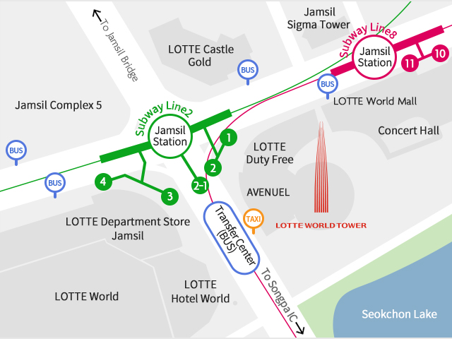 Lotte World Korea Map